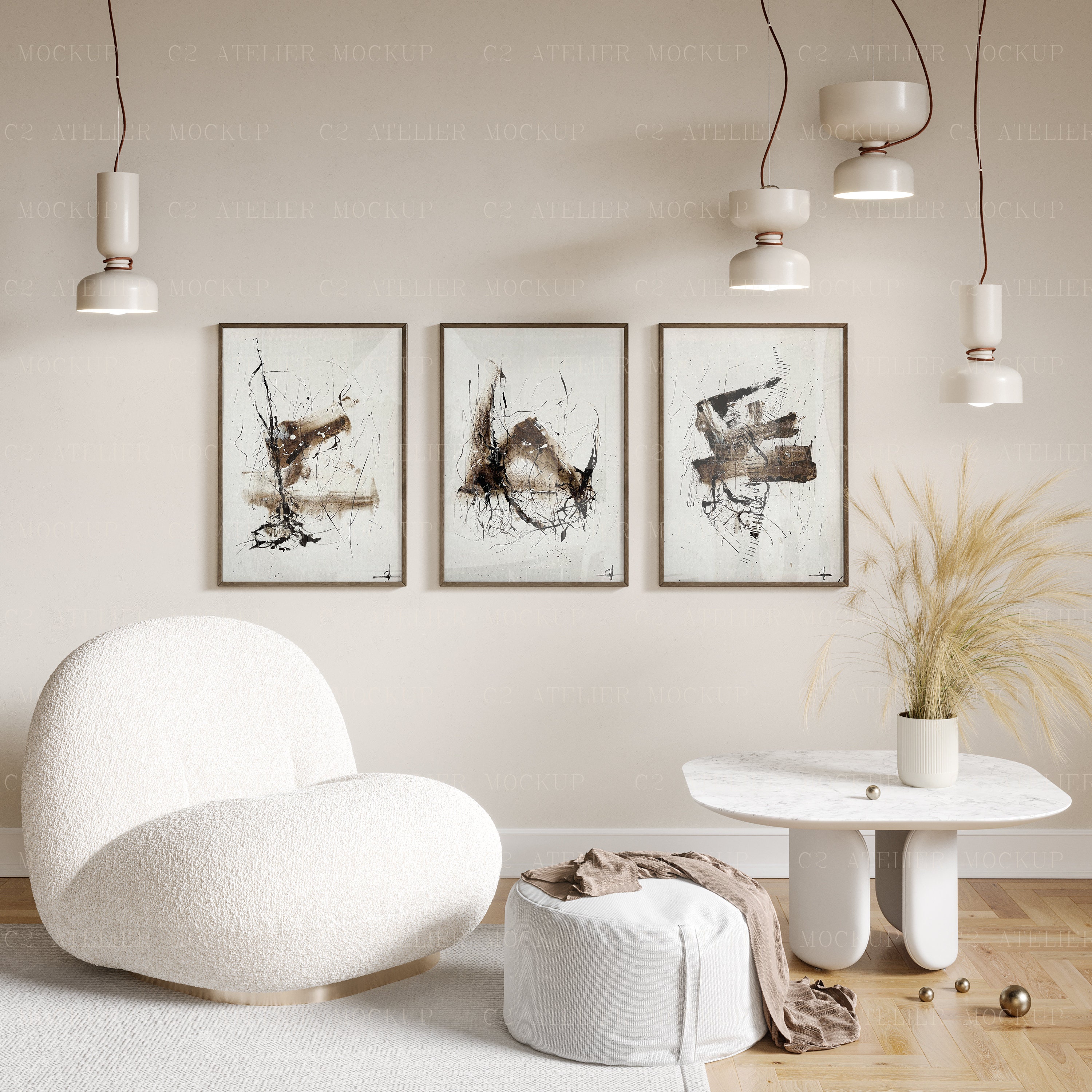 Mock up 3 Frame High Quality Wall Mock Up Interior Home Wall - Etsy