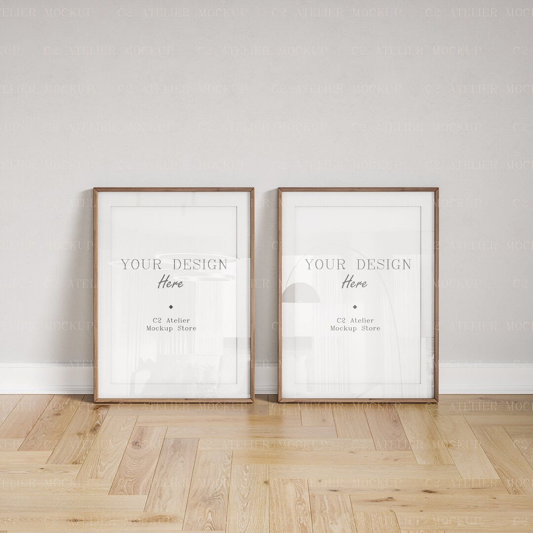Mock up 2 Frame - High Quality Wall Mock up - Close up Wall Frames - Styled Mockup - Minimalist ...