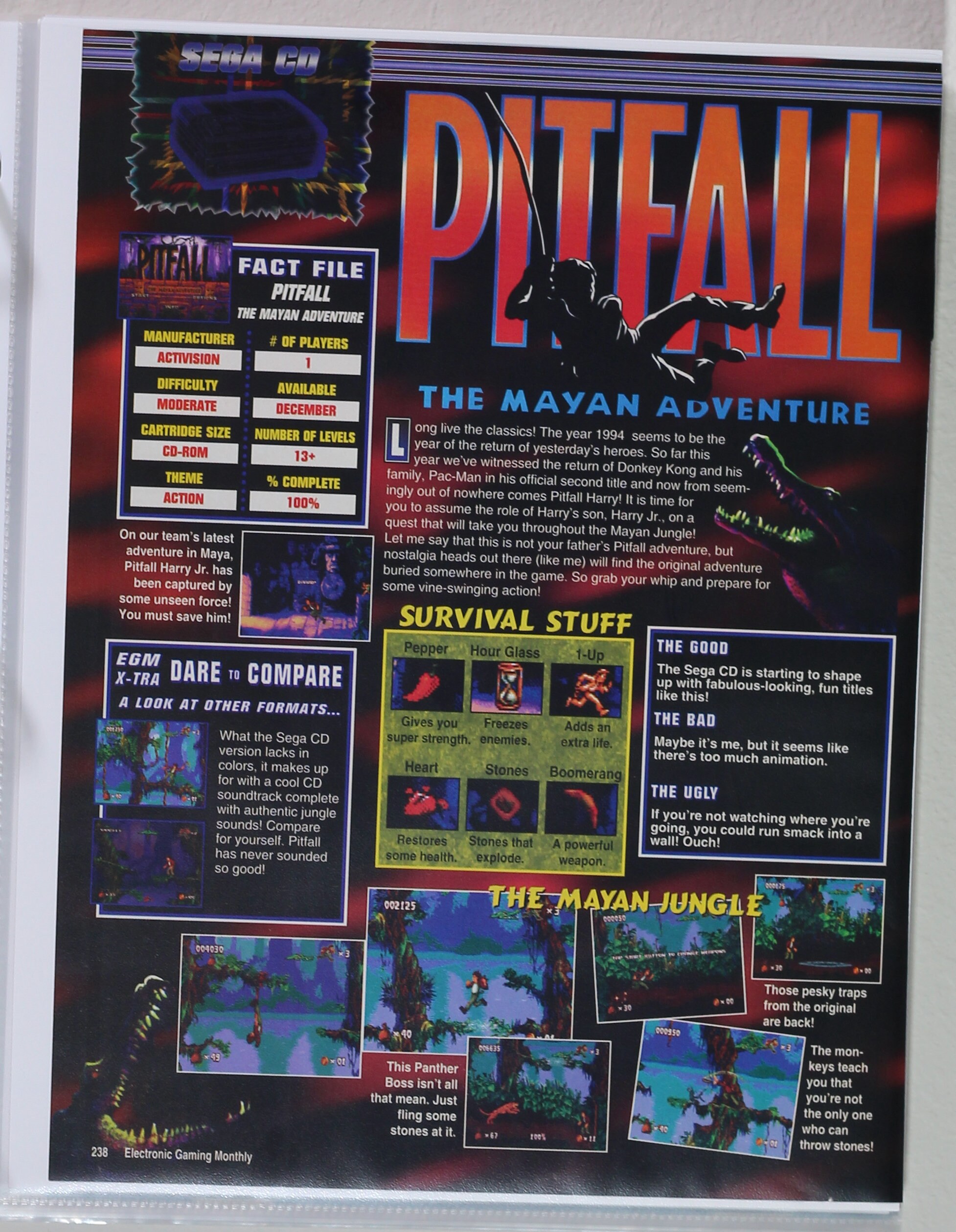 Vintage Sega CD Pin Up Pitfall 1995 Print Poster Official Art ...