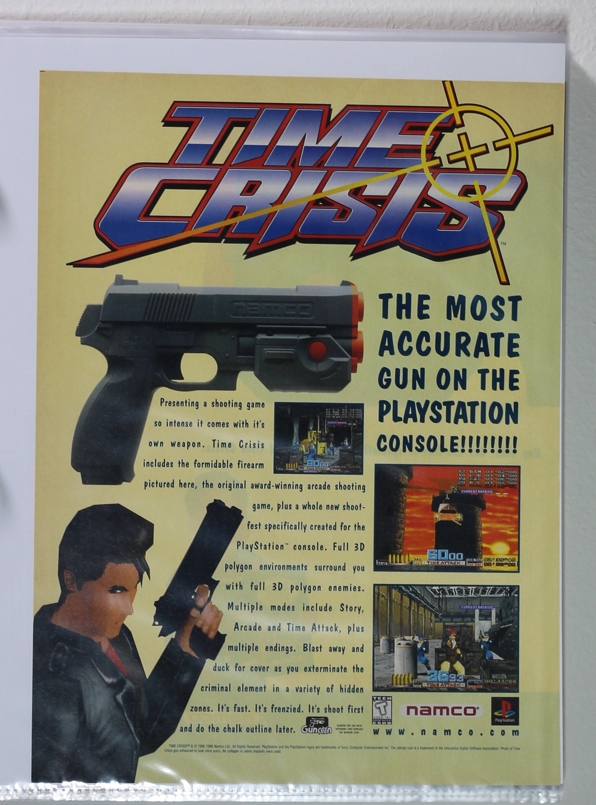 Art & Collectibles Advertisements Poster Official Art Time Crisis 1997 Print Vintage PlayStation ...