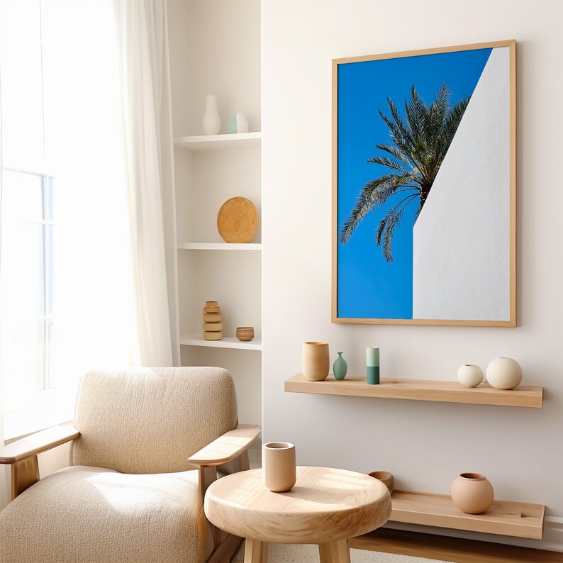 Modern Palm Tree Minimalist Print Fine Art Photography Contemporary ...