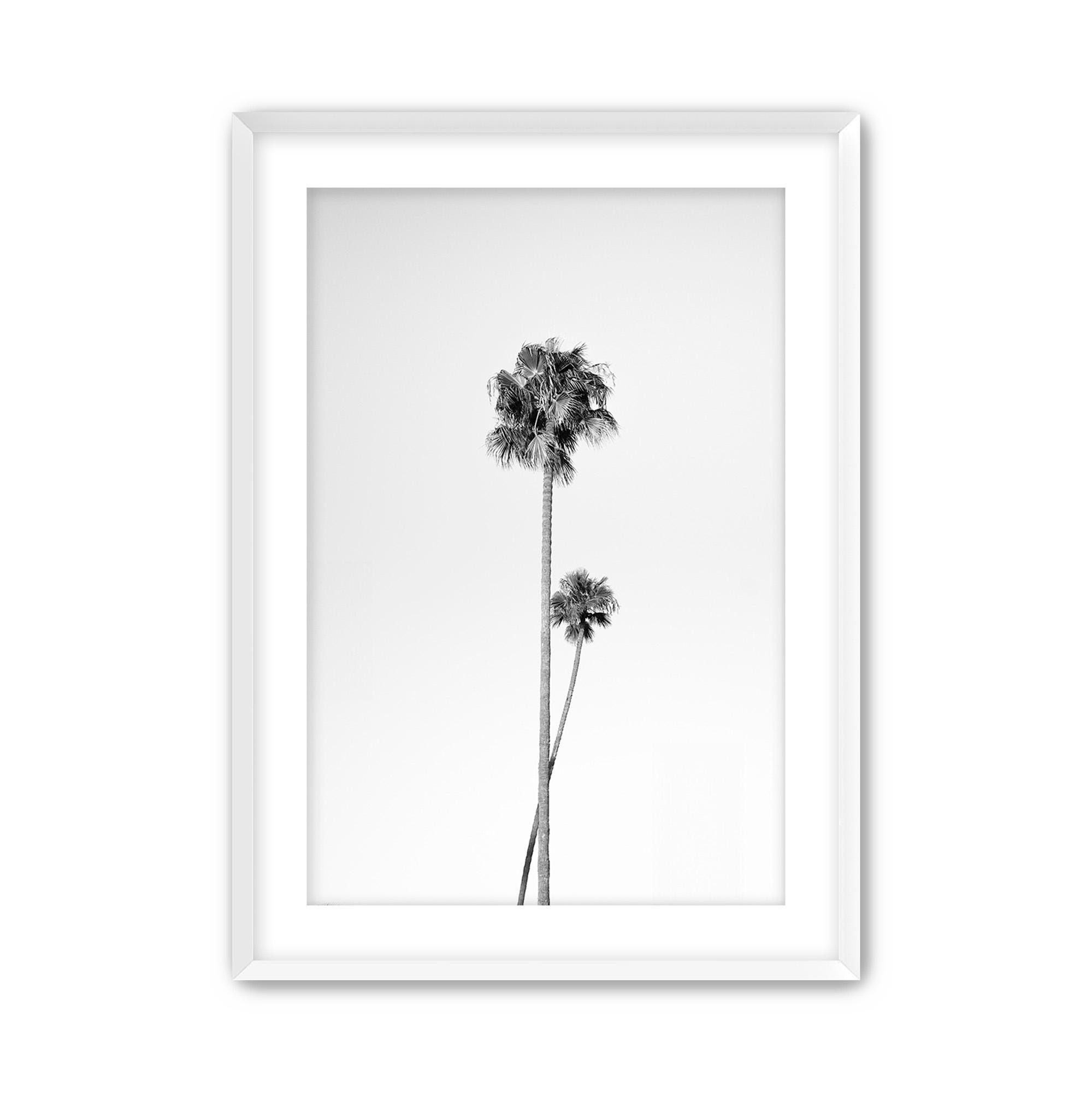 Black and White Minimalist Palm Trees Art Print - Modern California ...
