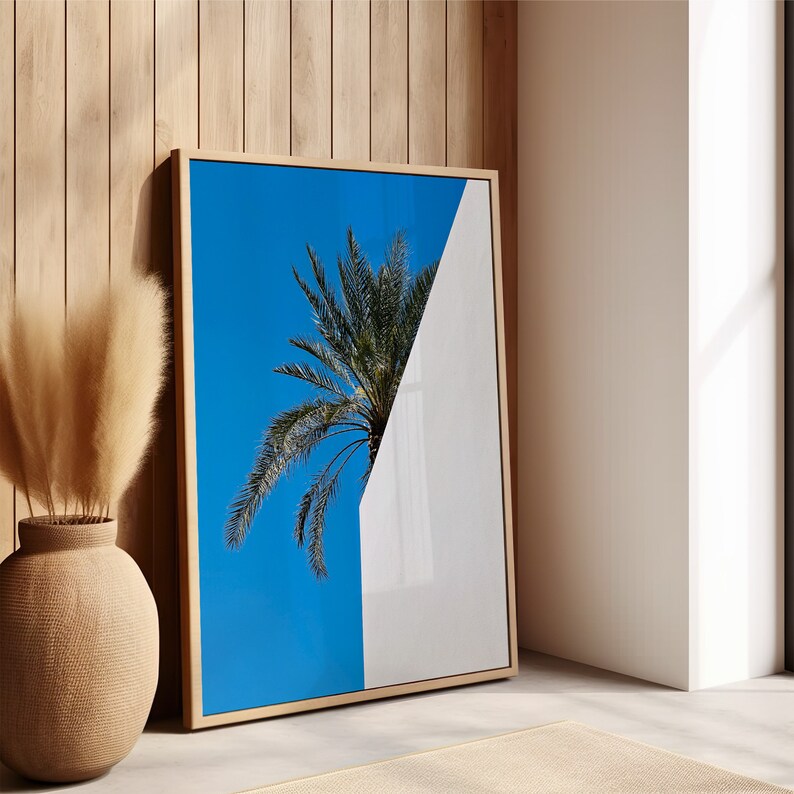 Modern Palm Tree Minimalist Print Fine Art Photography Contemporary ...