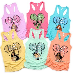 Disney Princess Tank Watercolor Princess Tank Princess Tank - Etsy
