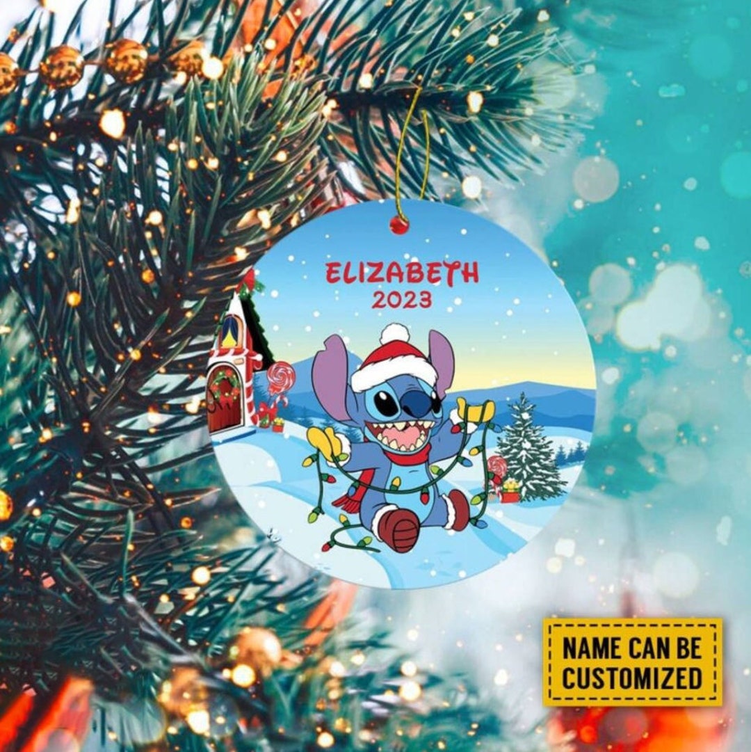 Personalized Stitch Christmas Ornament Disney Stitch - Etsy