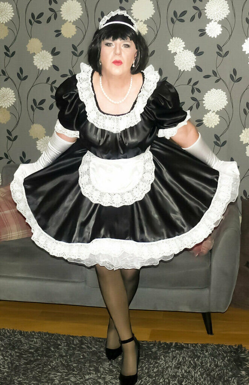 Classic Satin French Maids Uniform With Optional Knickers and - Etsy