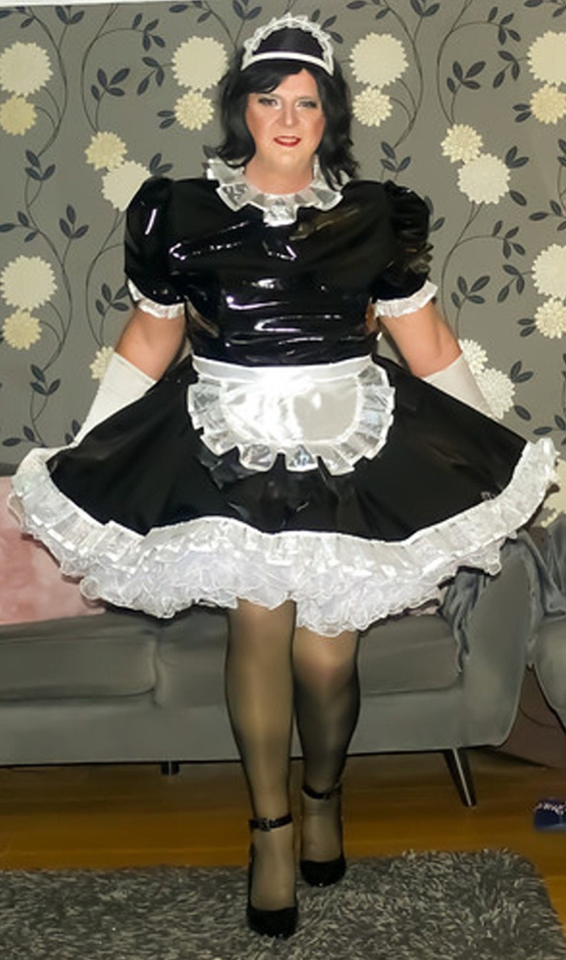 SUMMER CLEARANCE Sale - Stunning Black PVC With Wite Organza Lockable ...