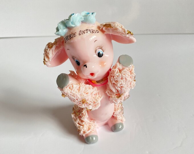 Pink Spaghetti Poodle Ceramic Figurine Vintage - Etsy