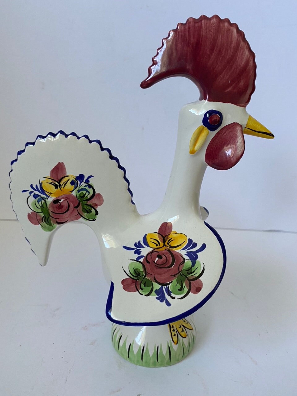 Iconic Portuguese Good Luck Rooster Hand Painted Florals - Etsy