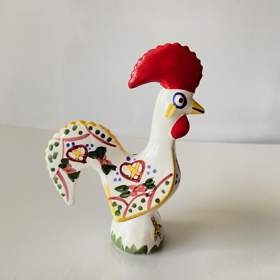 Portuguese Good Luck Rooster Hand Painted Vintage - Etsy