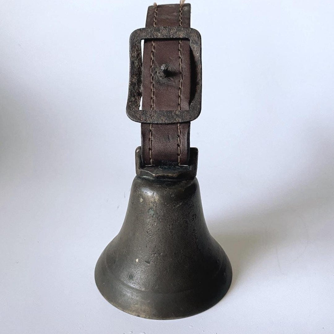 Antique Swiss Cowbell With Strap: Bronze, Early 1900s, Highly ...