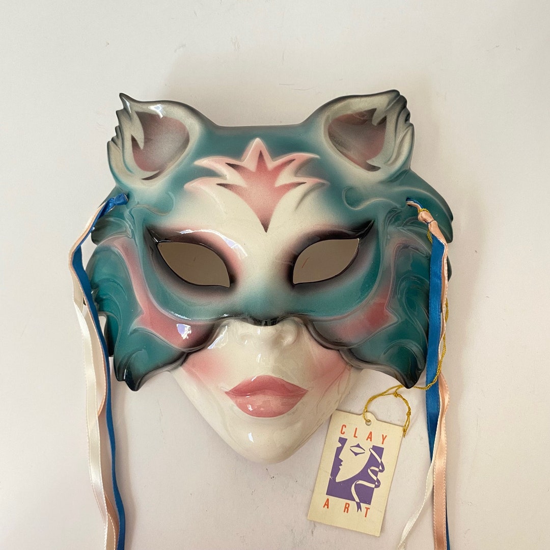 Clay-art Sculpture Woman Face in Mask Limited Edition Signed and Dated ...