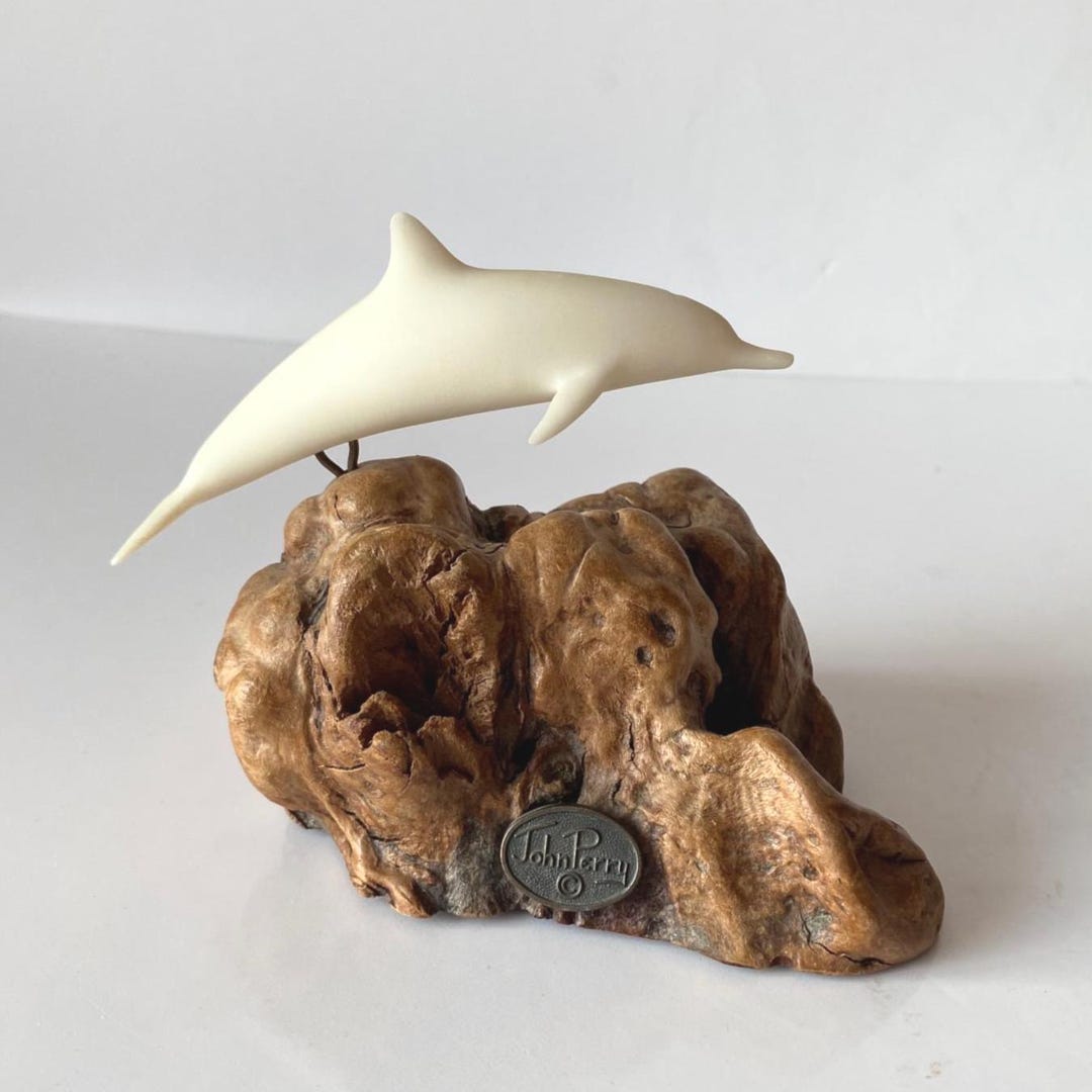 John Perry Dolphin Sculpture Vintage Collectible - Etsy