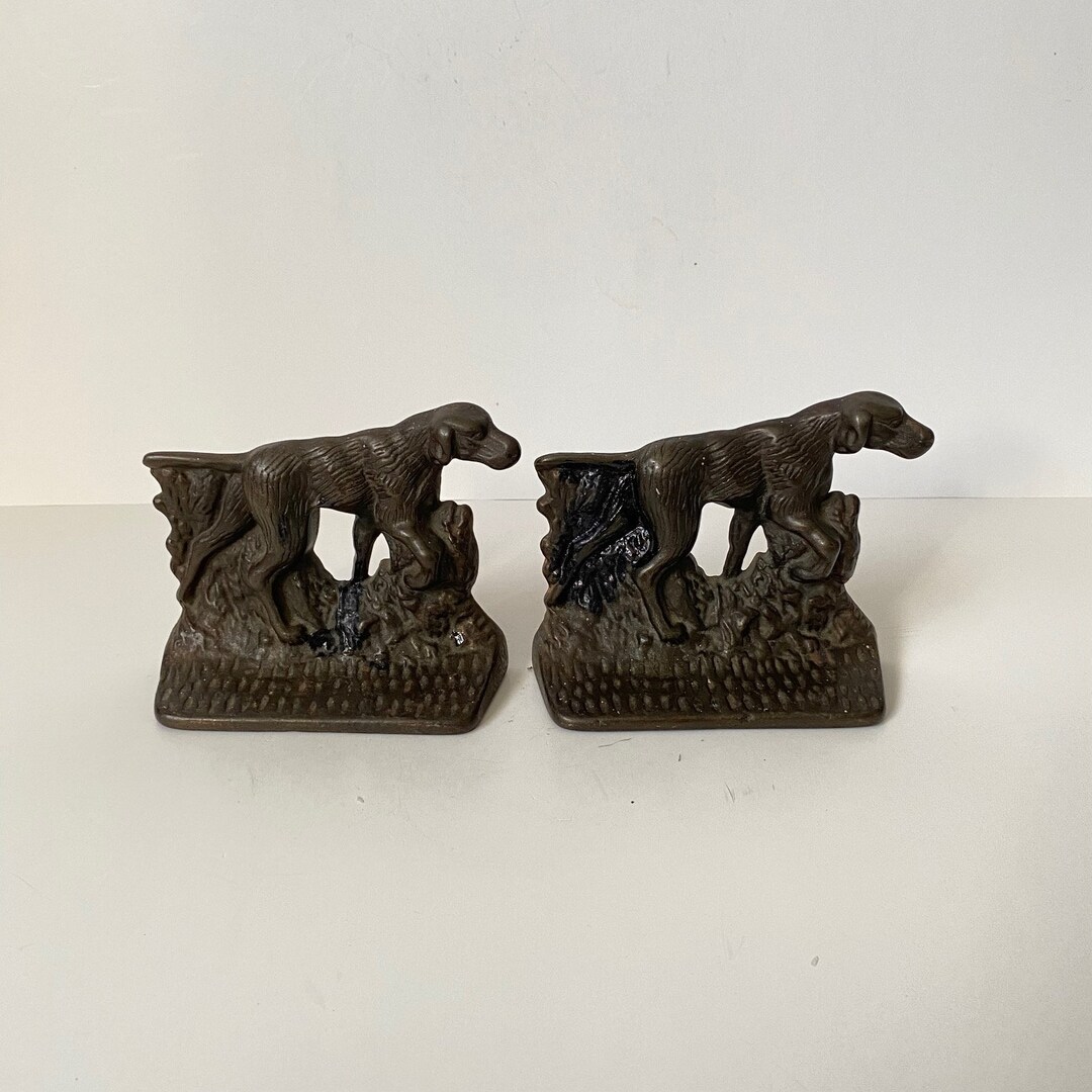 Vintage Cast Iron 2 Dog Bookends or Doorstoppers - Etsy Canada