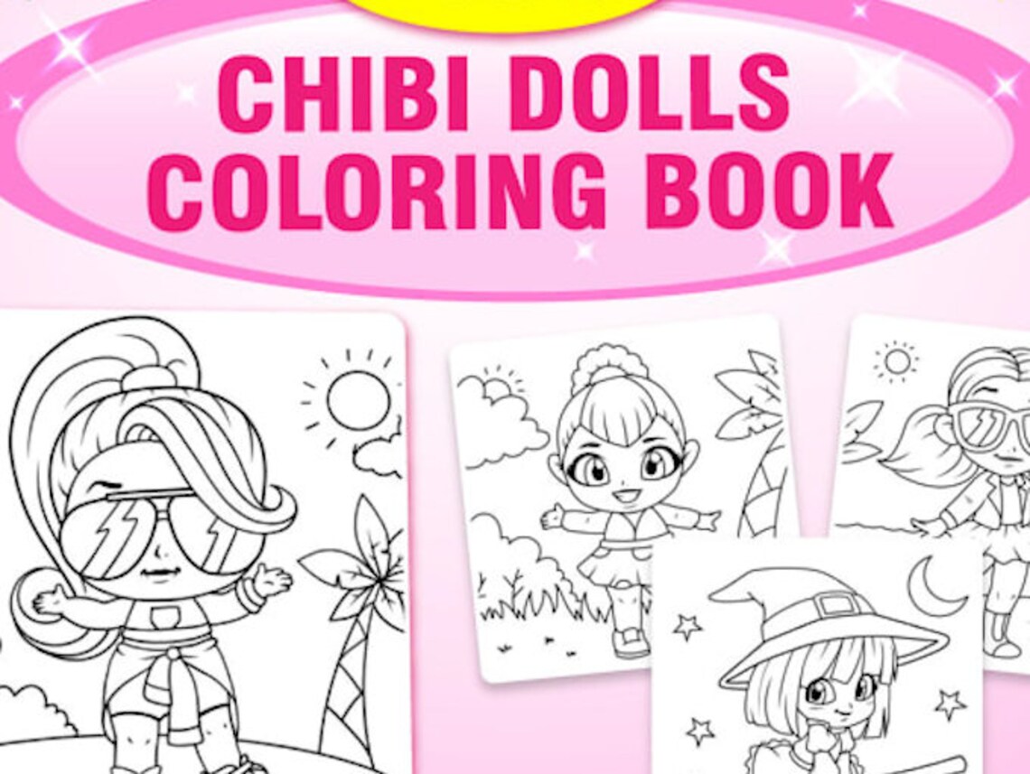 Chibi Dolls Coloring Book [digital] Instant Download - Etsy