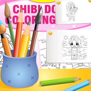 Chibi Dolls Coloring Book [digital] Instant Download - Etsy