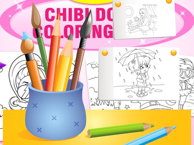 Chibi Dolls Coloring Book [digital] Instant Download - Etsy
