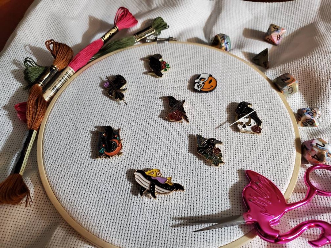 Magnetic Needle Minder - Enamel Needle Keeper - Anti-fingerstick Device ...