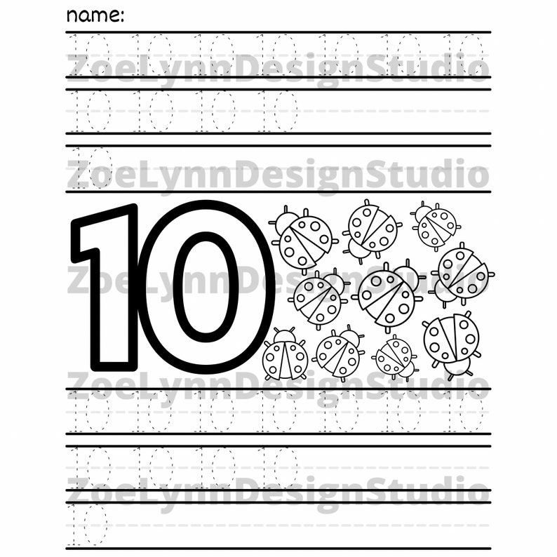 Printable Number Handwriting Worksheets, Number Tracing, Early Stages ...