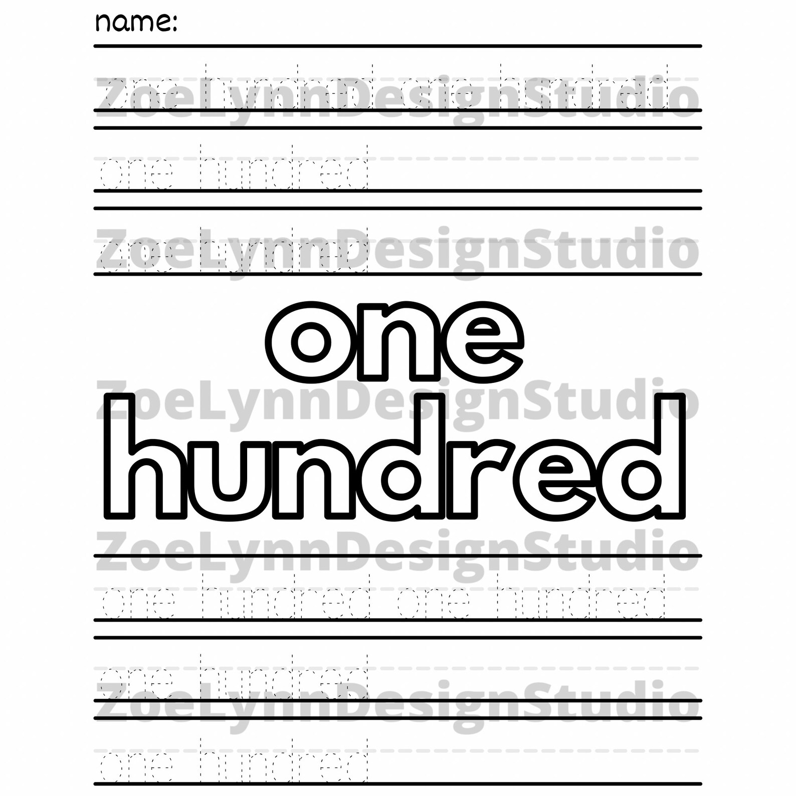 Printable Number Word Handwriting Sheets Number Word Tracing - Etsy UK