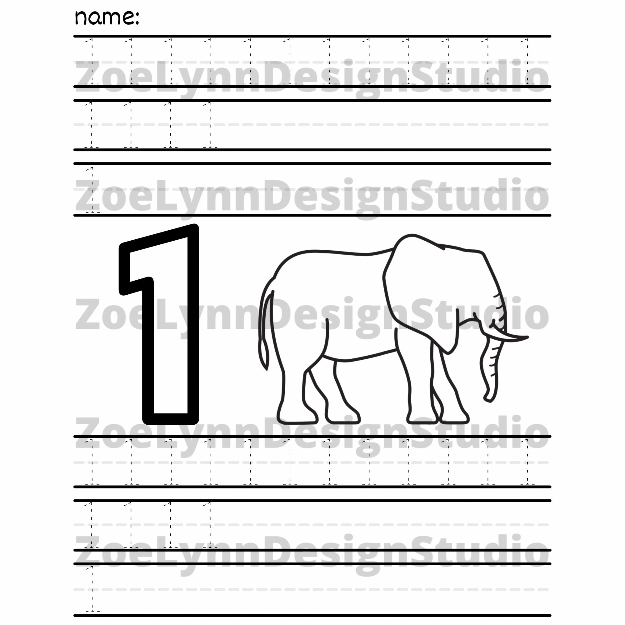 Printable Number Handwriting Worksheets, Number Tracing, Early Stages ...