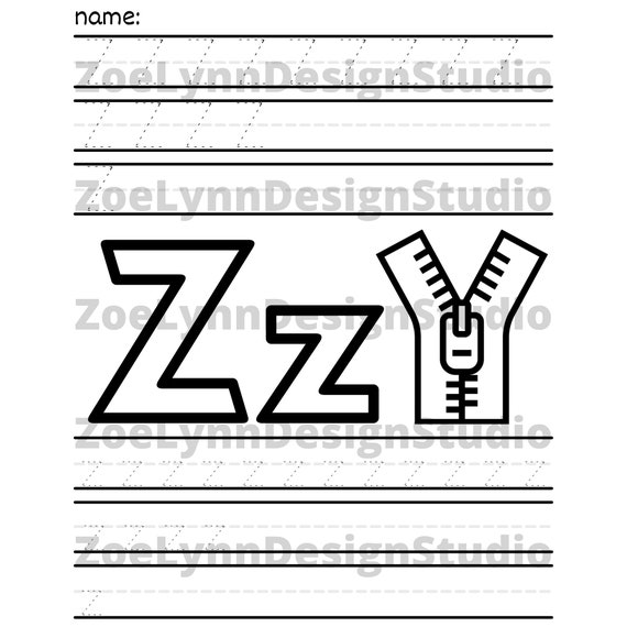 Hojas De Trabajo Imprimibles Del Alfabeto De Escritura A Mano Hoja De
