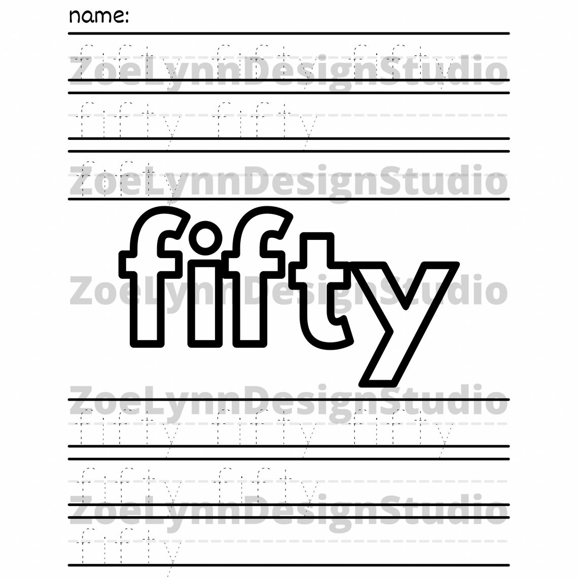 Printable Number Word Handwriting Sheets Number Word Tracing - Etsy UK