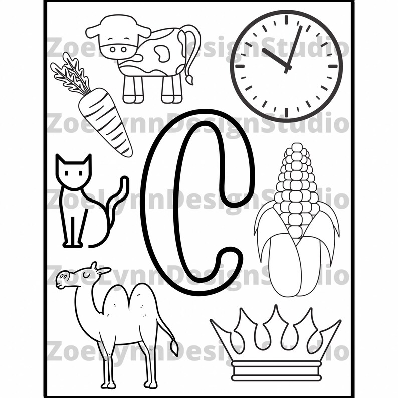Printable Alphabet Coloring Pages, Alphabet Coloring Book, Alphabet ...