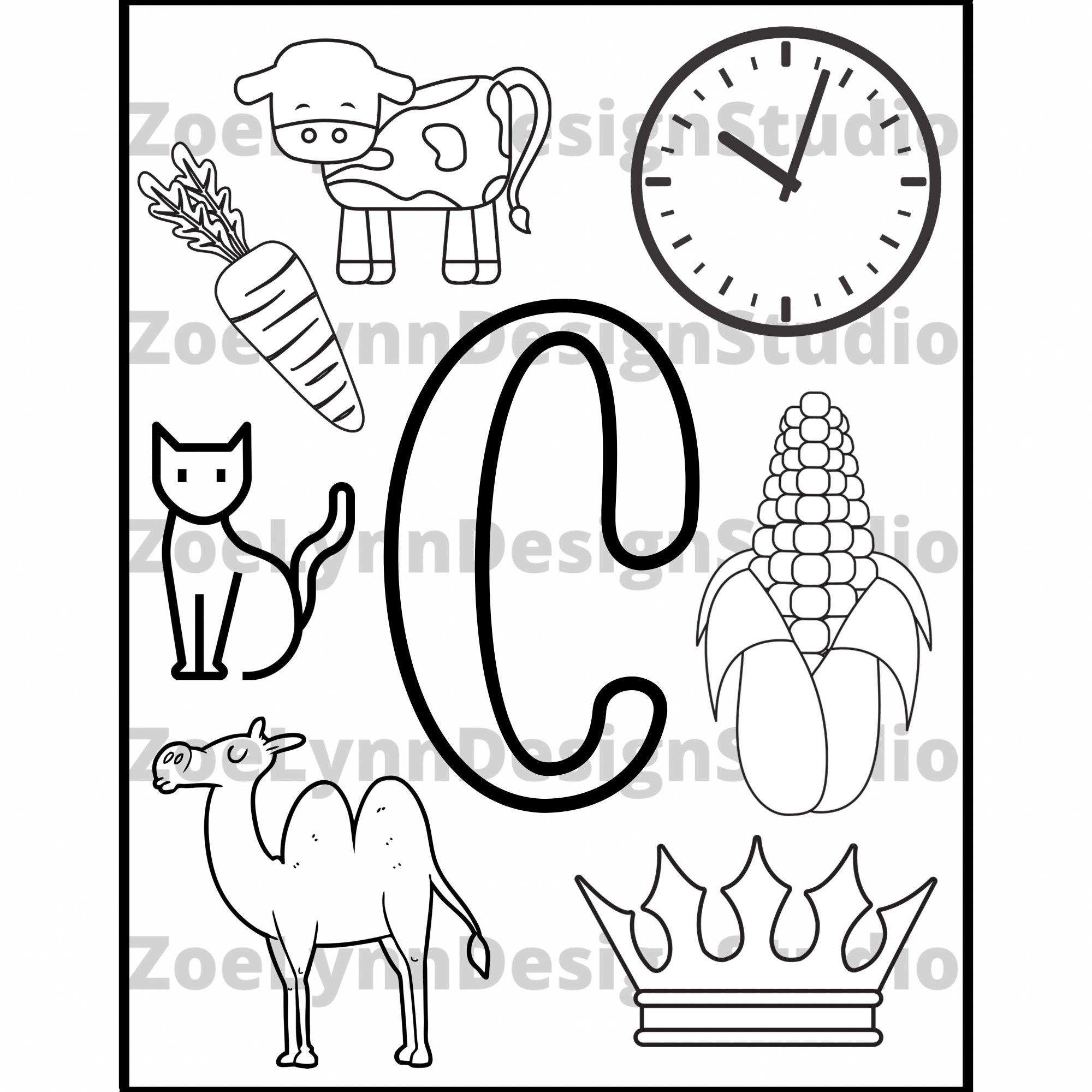 Printable Alphabet Coloring Pages, Alphabet Coloring Book, Alphabet ...