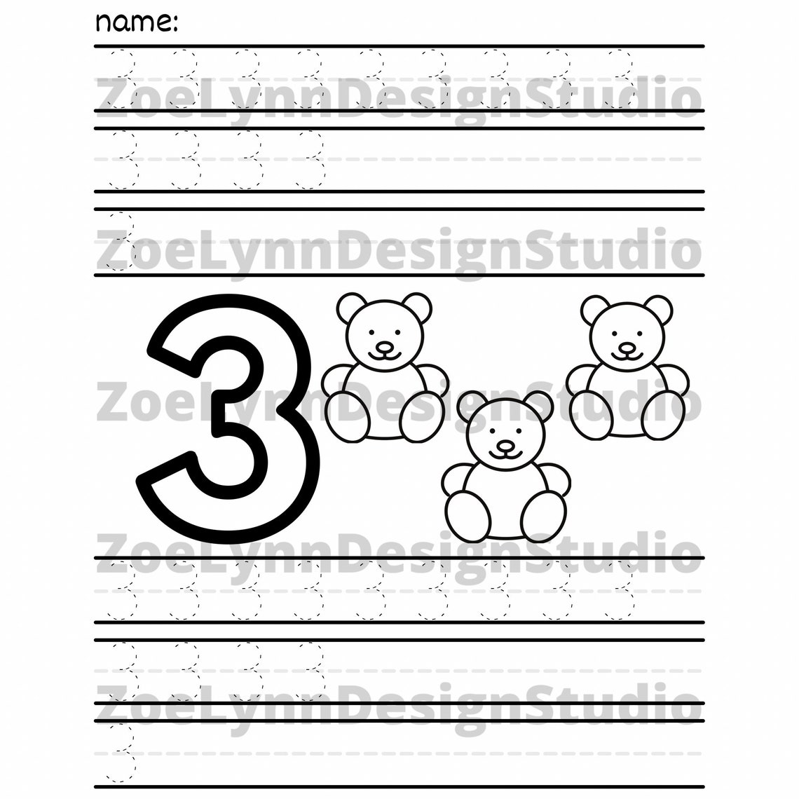Printable Number Handwriting Worksheets, Number Tracing, Early Stages ...