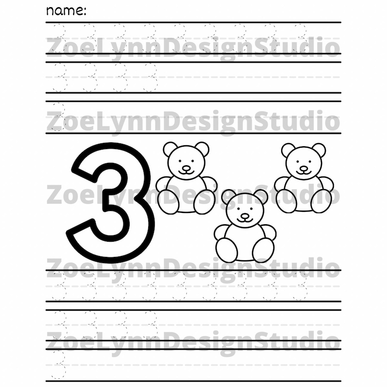 Printable Number Handwriting Worksheets, Number Tracing, Early Stages ...