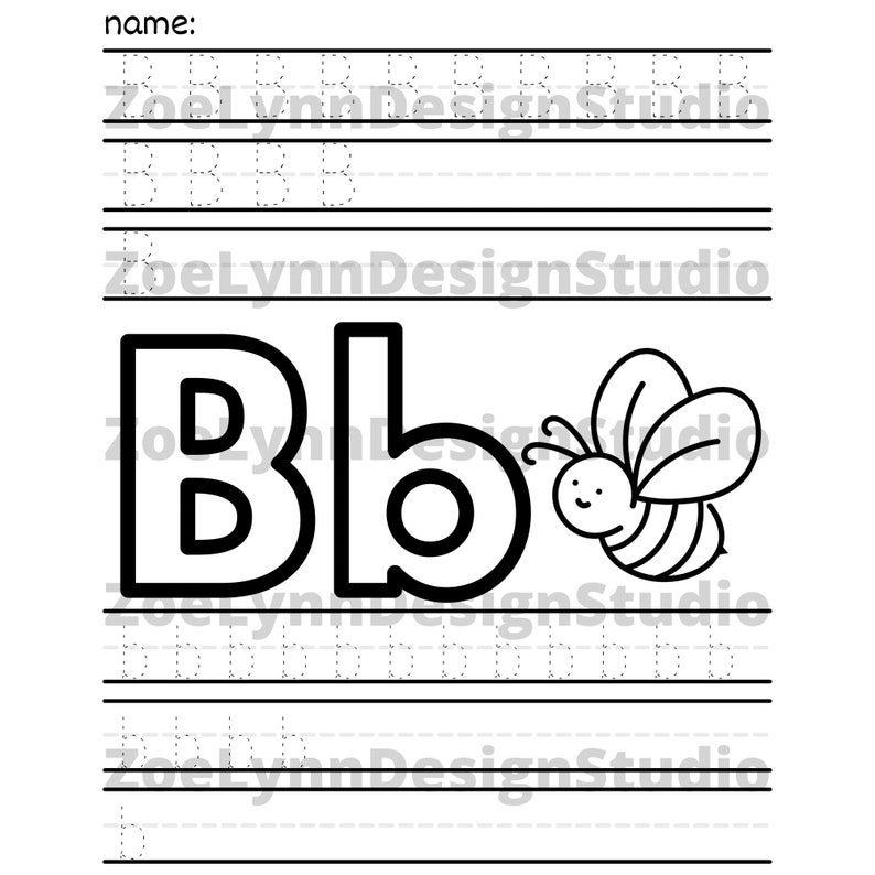 Printable Alphabet Handwriting Worksheets, Alphabet Letter Tracing ...