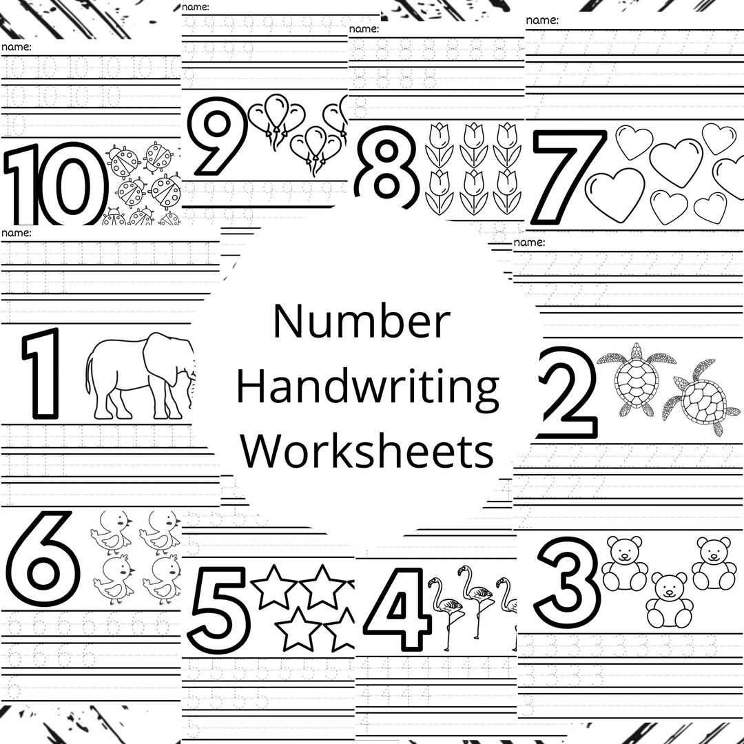 Printable Number Handwriting Worksheets, Number Tracing, Early Stages ...