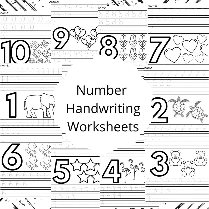 Printable Number Handwriting Worksheets, Number Tracing, Early Stages ...