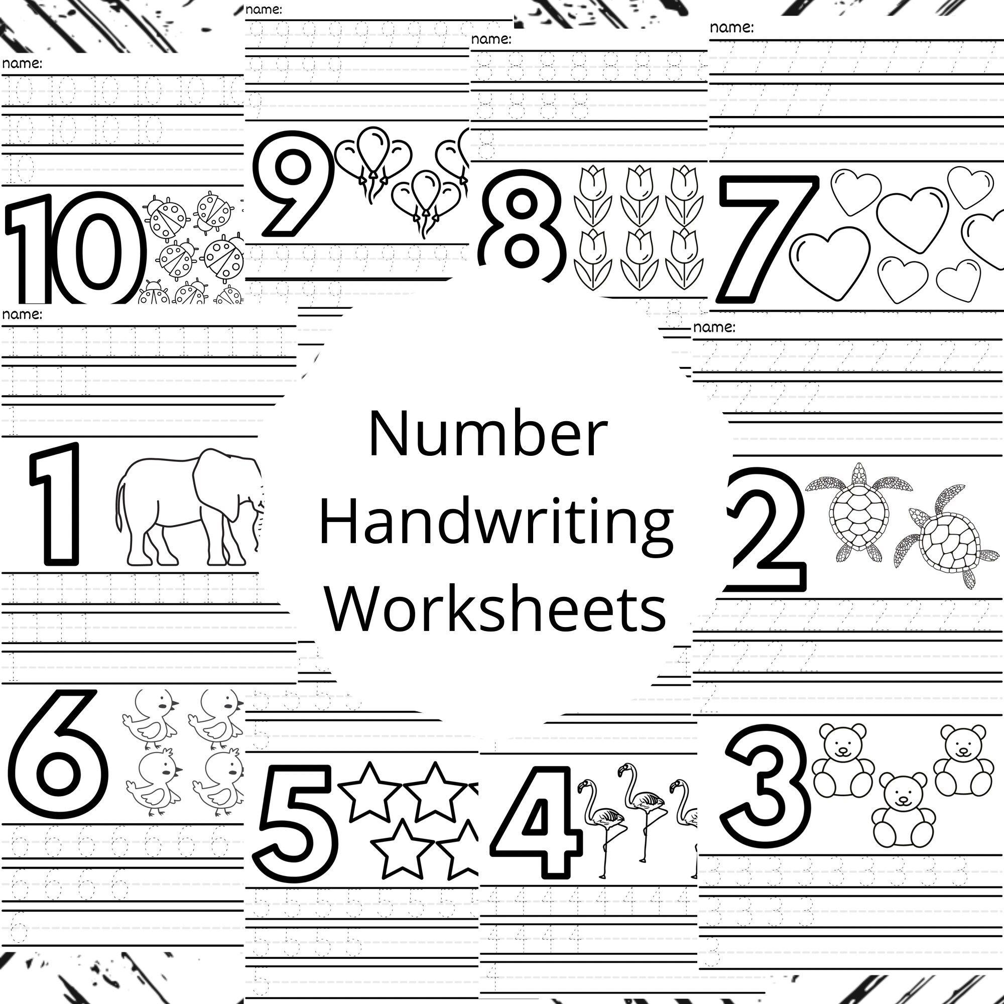 Printable Number Handwriting Worksheets, Number Tracing, Early Stages ...