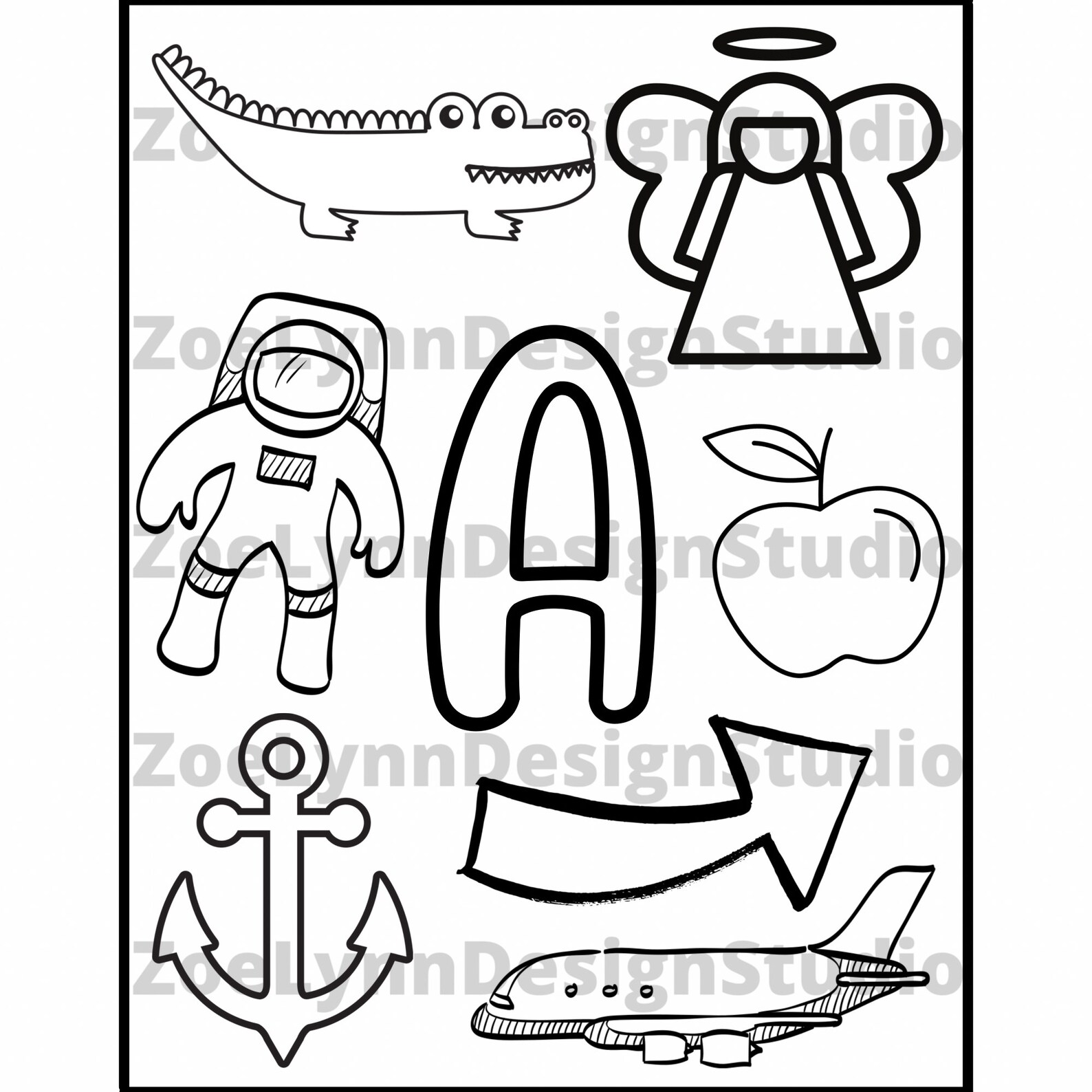 Printable Alphabet Coloring Pages, Alphabet Coloring Book, Alphabet ...