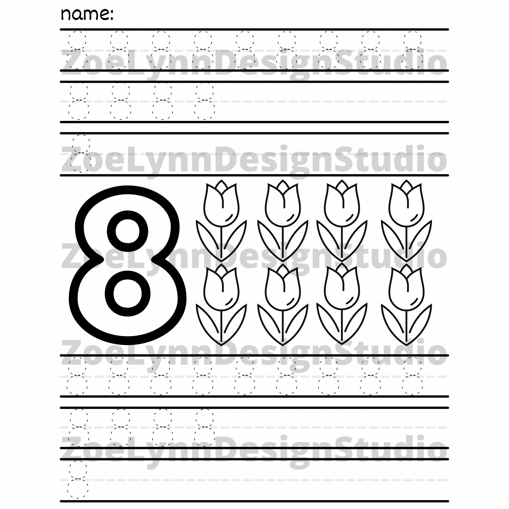 Printable Number Handwriting Worksheets, Number Tracing, Early Stages ...
