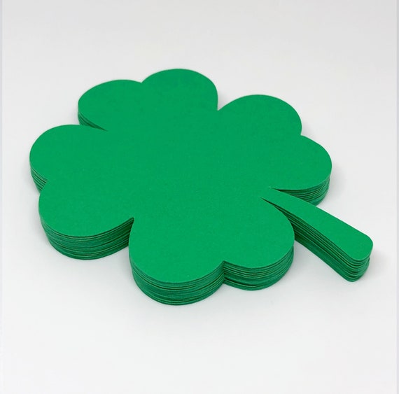 30 Four Leaf Clover Paper Shapes Shamrock Cardstock Die Cuts | Etsy