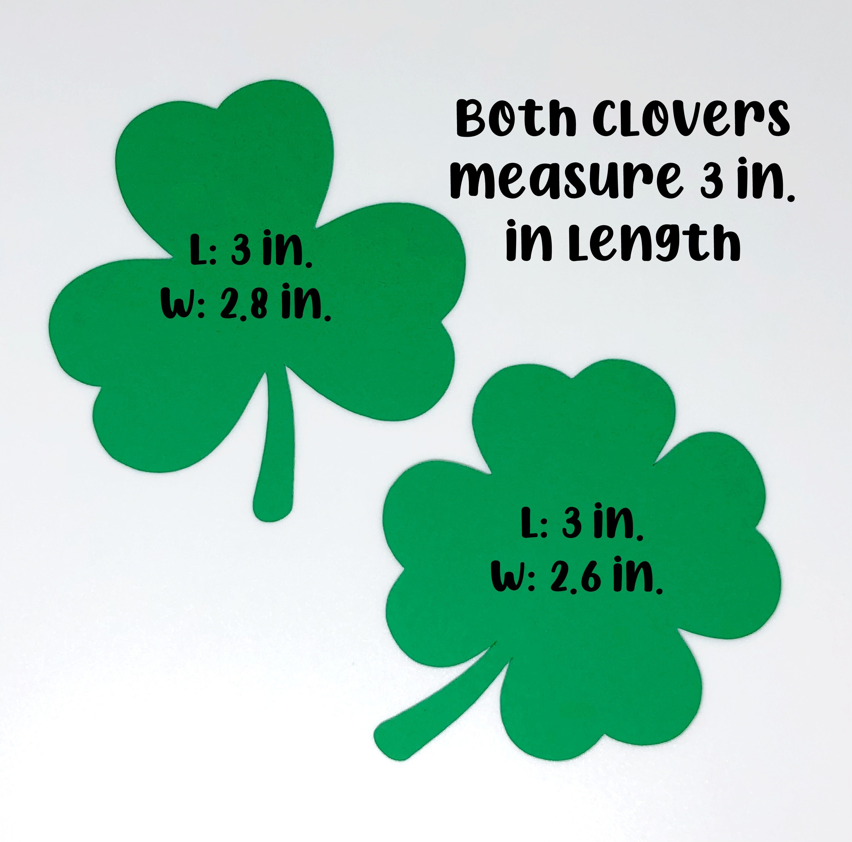 30 Shamrock Cardstock Shapes for Windows, Clover Cardstock Shapes ...