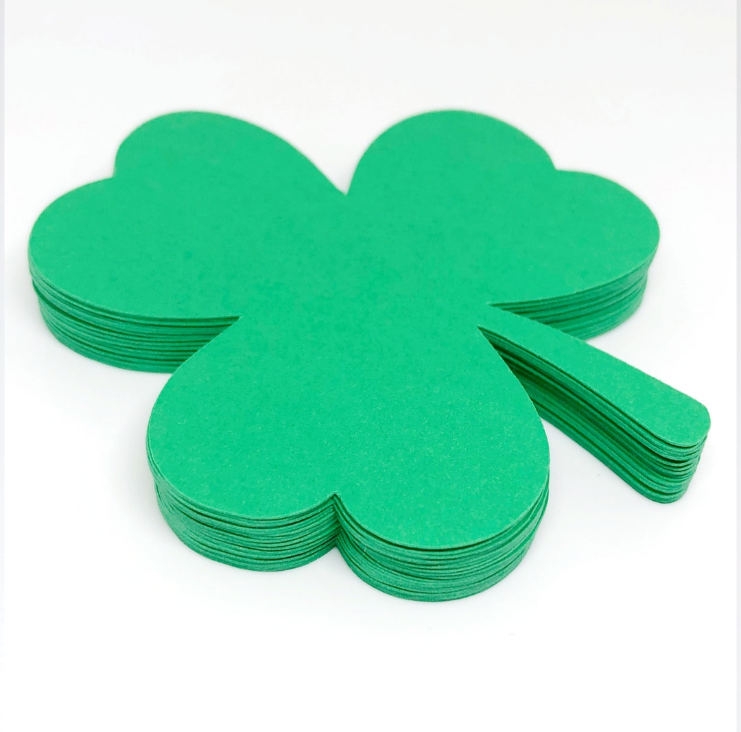 BULK 300 Shamrock Paper Cut Outs, 3 Leaf Clover Cut Out, Shamrock Die ...