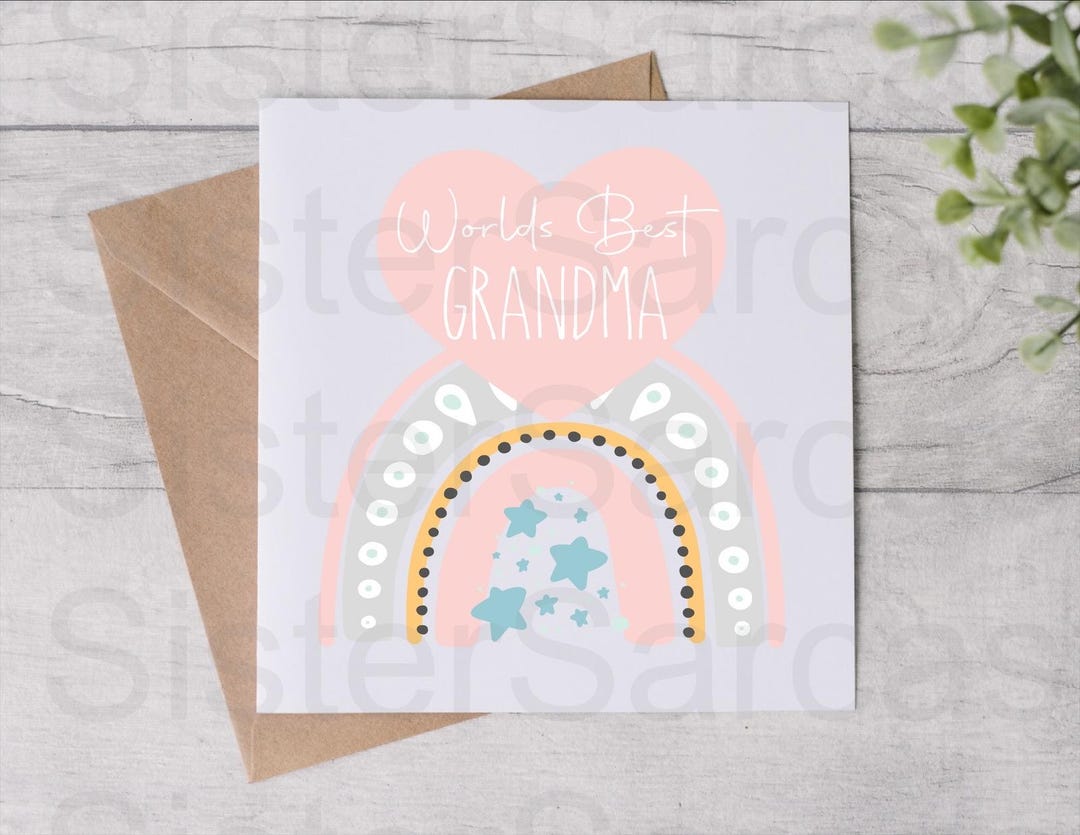 Worlds Best Grandma - Card for Grandma - Mother’s Day Card - Birthday ...