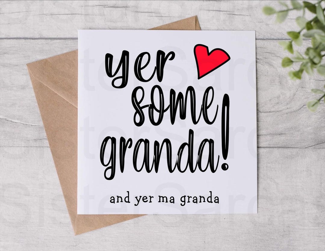 Yer Some Granda - Grandad - Father’s Day Card - Birthday Card ...
