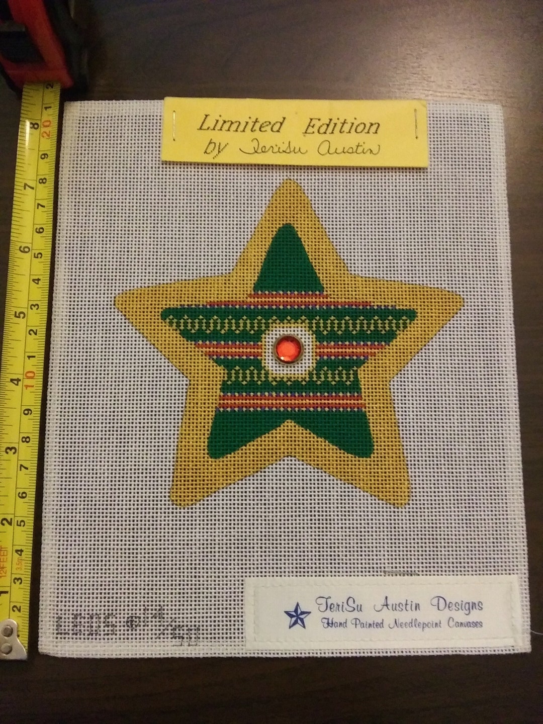 Embellished, Hand Painted Holiday Star Needlepoint Canvas - Etsy