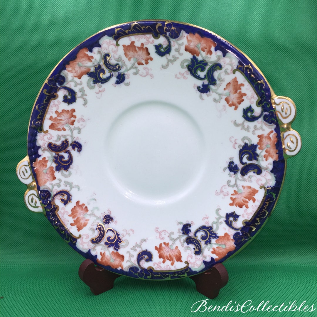 Antique RARE Adderley Plate. Lisbon Pattern. Bow Handles Cake Cookie ...