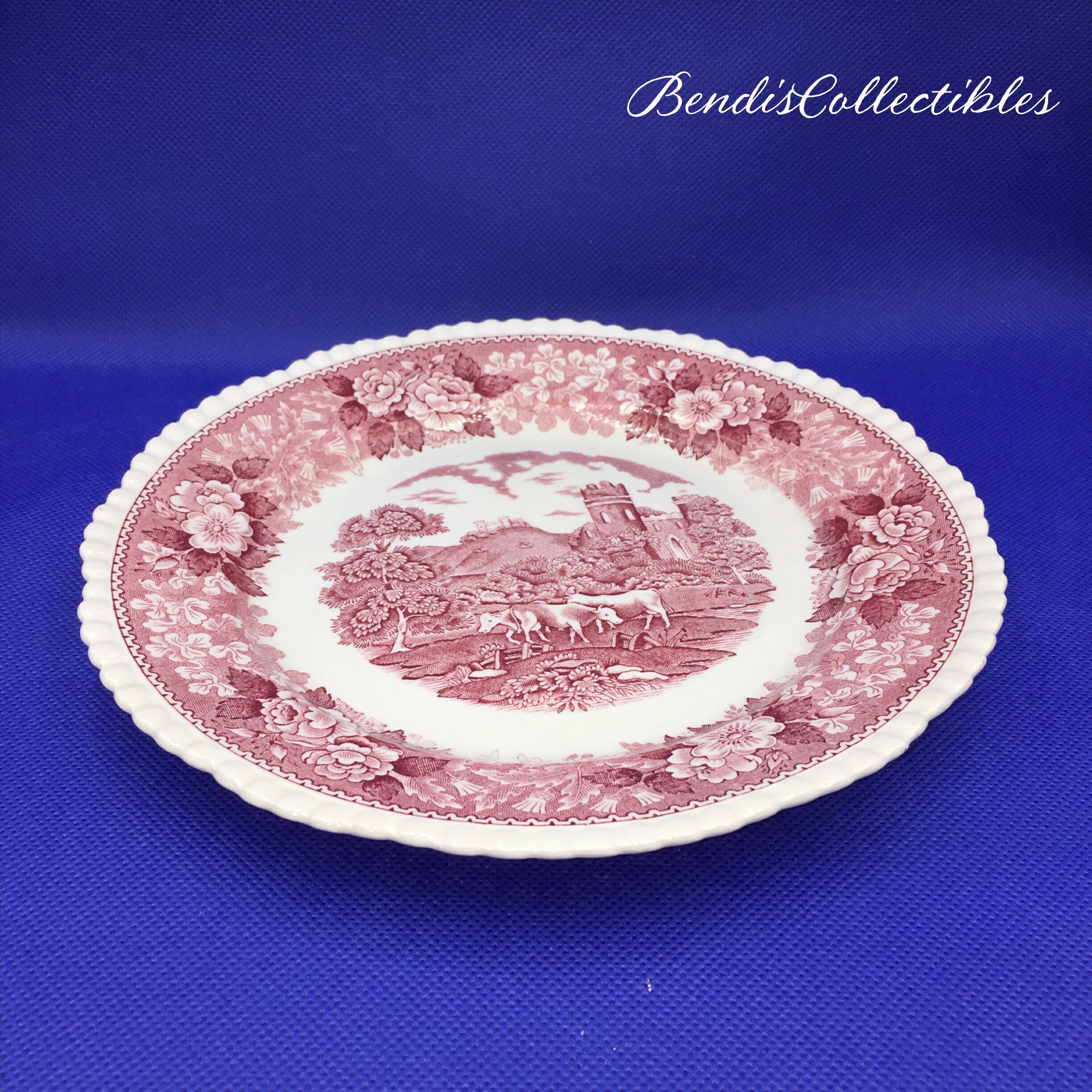 Antique English Scenic. Warranted Staffordshire. 8 Plate. Adams ...