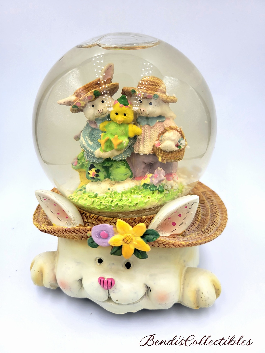 Vintage Music Box 3 Bunnies Rabits Themed, Bunny With Straw Hat. bendiscollectibles - Etsy UK