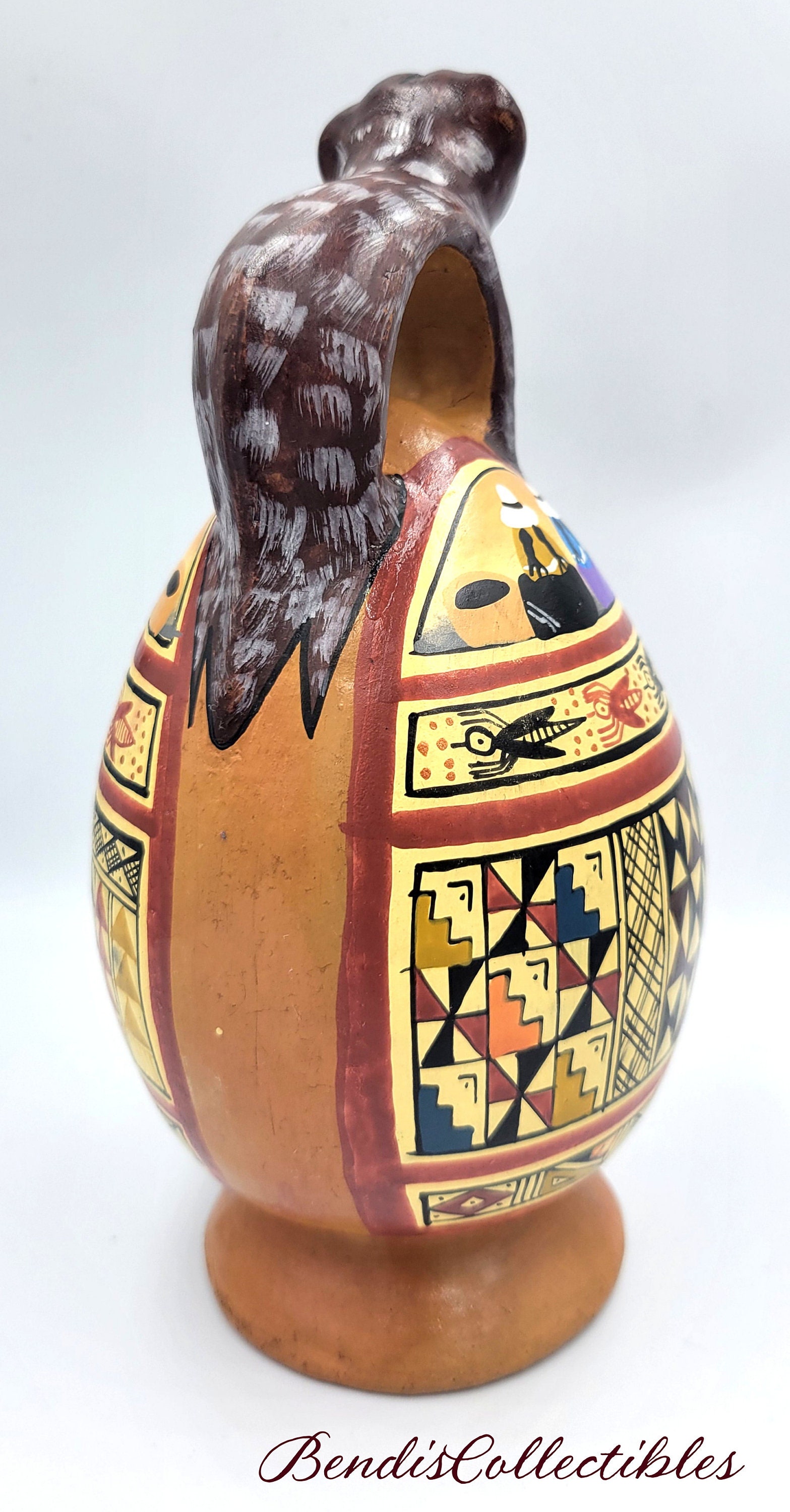 Vintage Cusco Peru Clay Vessel. Peruvian Art Pottery. Inca Peru Native ...