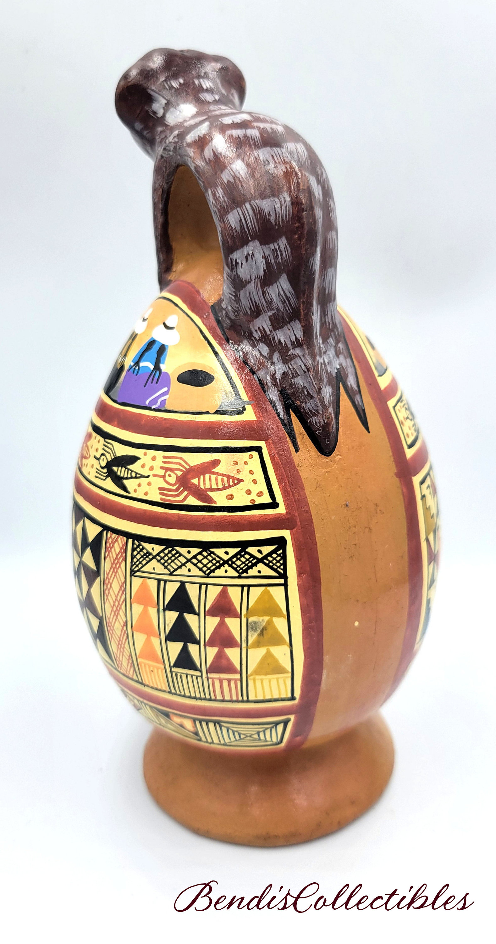 Vintage Cusco Peru Clay Vessel. Peruvian Art Pottery. Inca Peru Native ...