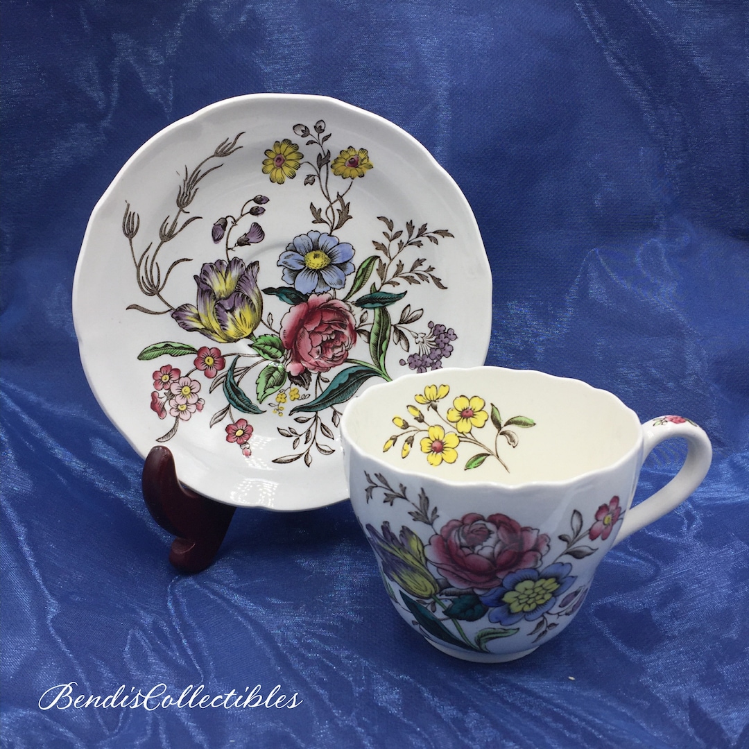 Vintage Spode Copeland Cup and Saucer Set. Spode Gainsborough Floral ...
