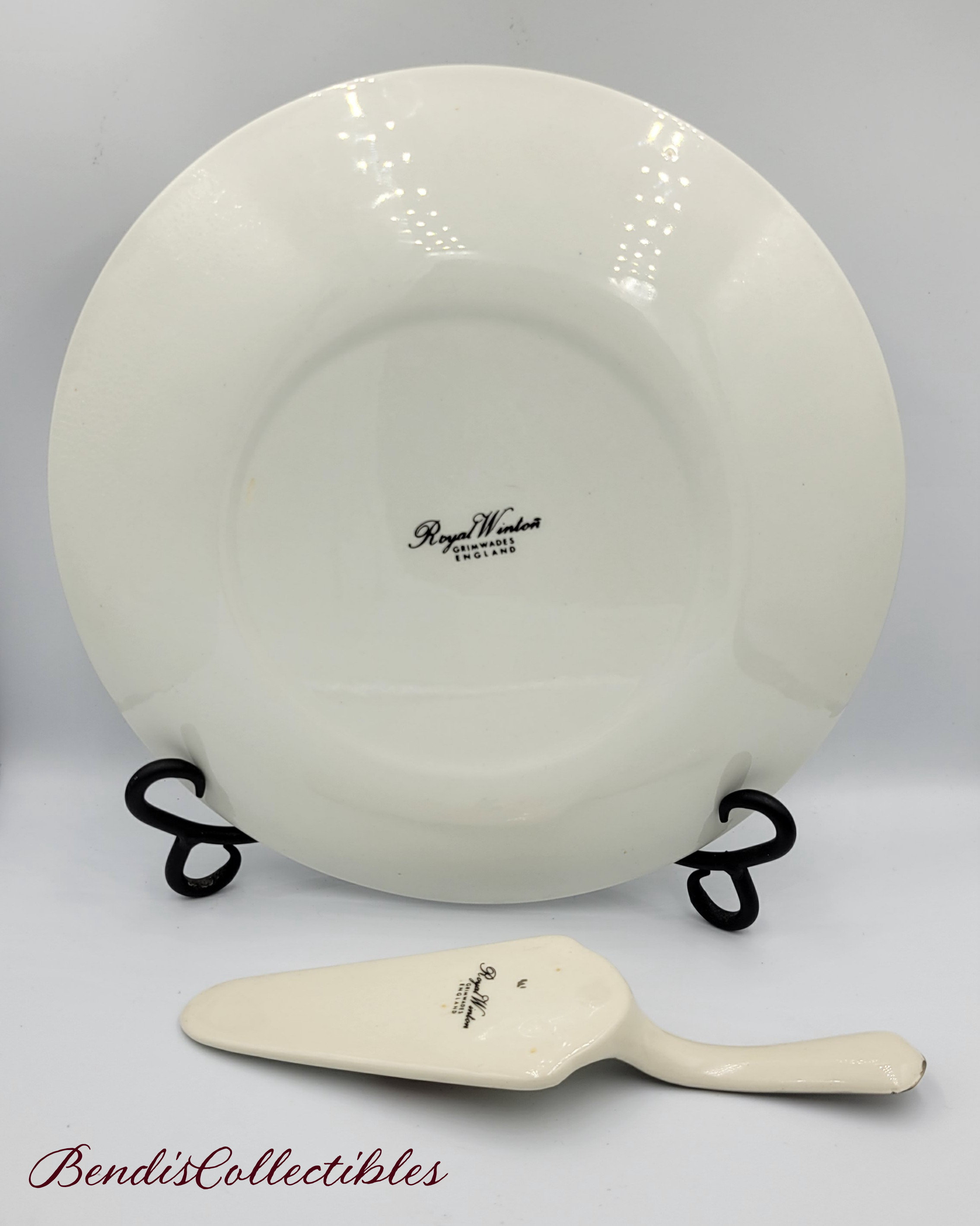 Vintage Grimwades Royal Winton Cake Plate and Lifter. Apple Strawberry ...